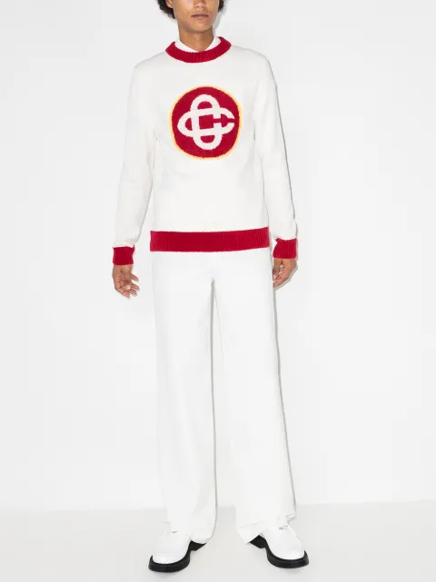 Casablanca monogram-patch crew-neck Sweatshirt - Farfetch