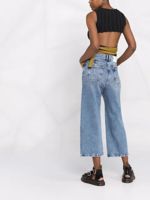 Patrizia Pepe Distressed Cropped Leg Jeans - Farfetch