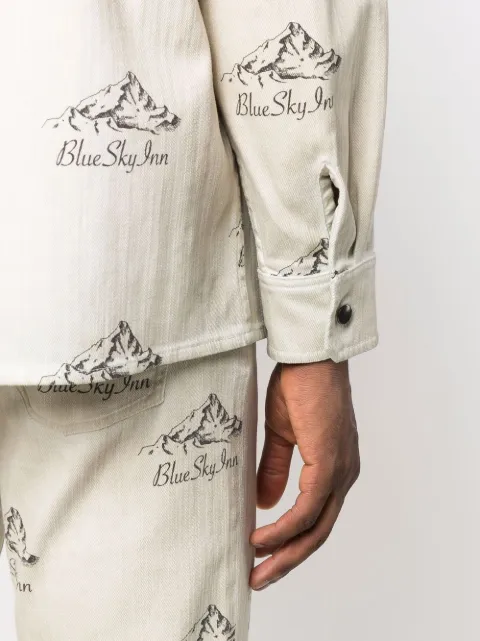 BLUE SKY INN Logo mountain-print Jacket - Farfetch