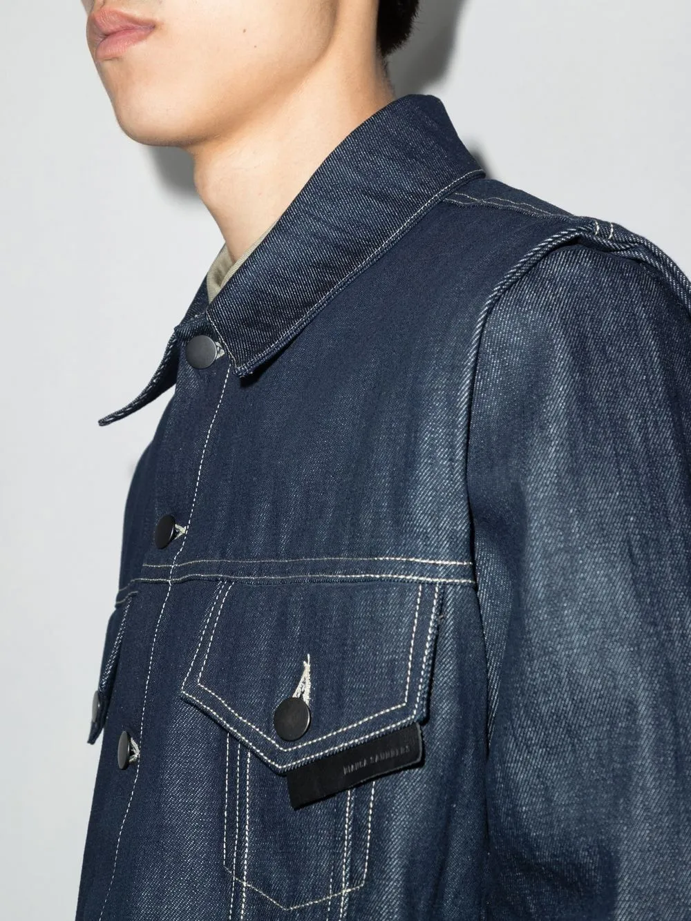 Bianca Saunders Indigo Lexxus 22 Denim Jacket In Blue | ModeSens