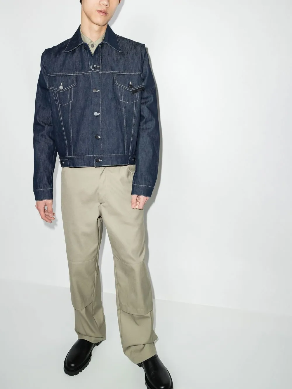 Bianca Saunders Indigo Lexxus 22 Denim Jacket In Blue | ModeSens