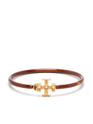 Tory Burch Kira Enamel Cuff Bracelet Brown FARFETCH