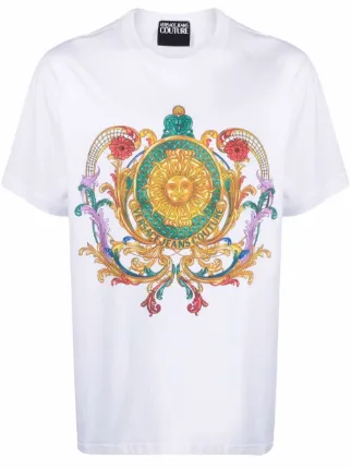 Versace Jeans Couture sun-print organic-cotton T-shirt - Farfetch
