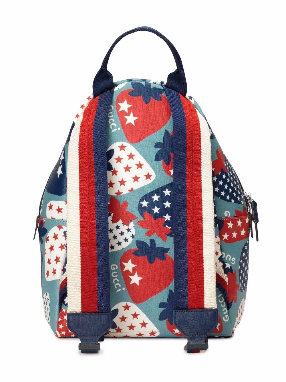 Gucci Strawberry Star Print Backpack In Blau | ModeSens