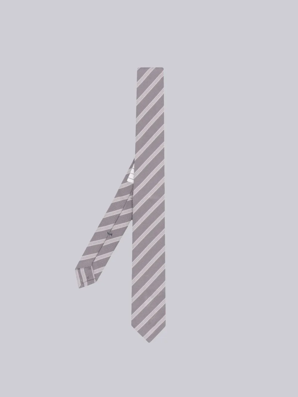 Thom Browne Micro Hairline Stripe Tie In Grey | ModeSens