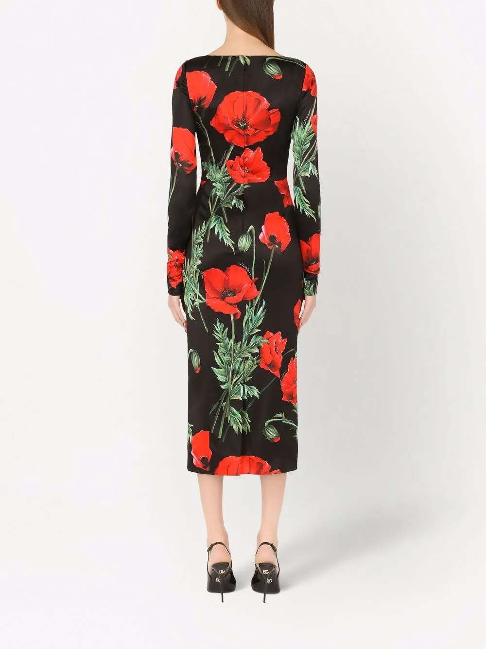 Dolce & Gabbana Floral Print long-sleeve Midi Dress - Farfetch Dolce & Gabbana Floral Print long-sleeve Midi Dress - Farfetch
