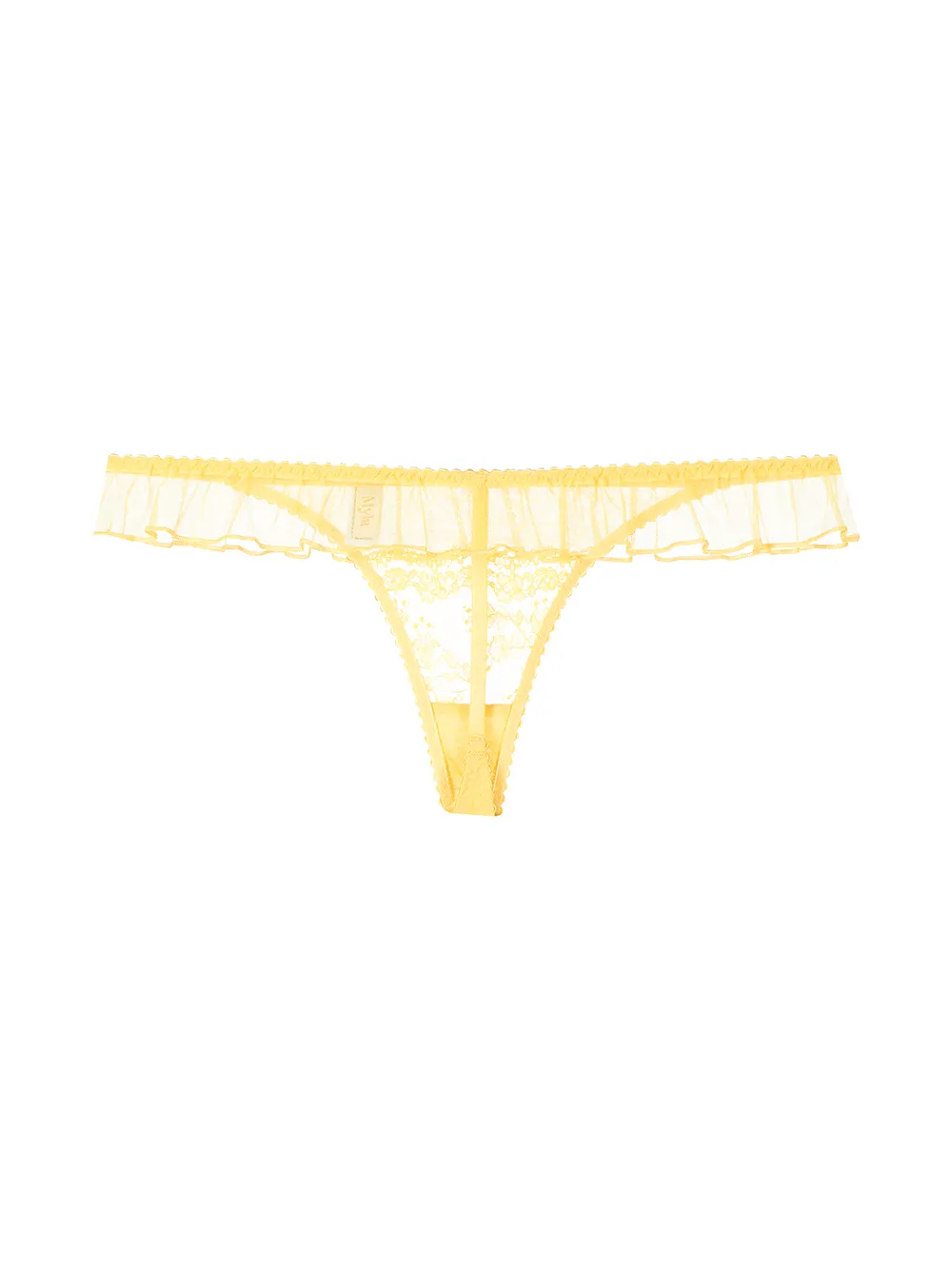 Myla Elm Row Ruffle Thong In Yellow | ModeSens