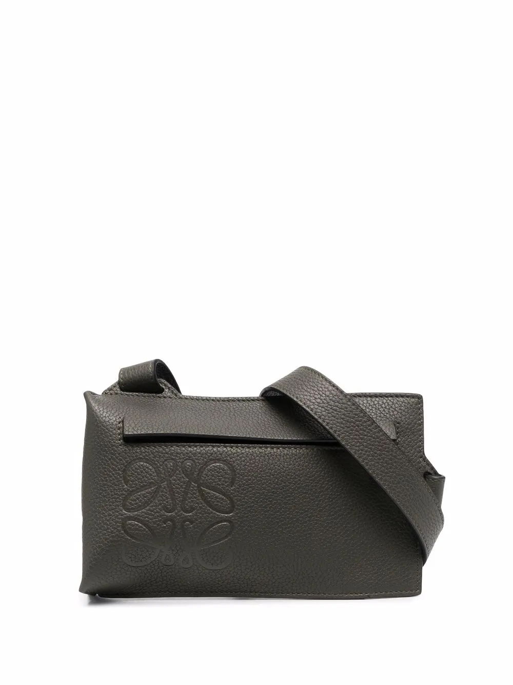 LOEWE Logo Embossed Crossbody Bag | Green | FARFETCH HK