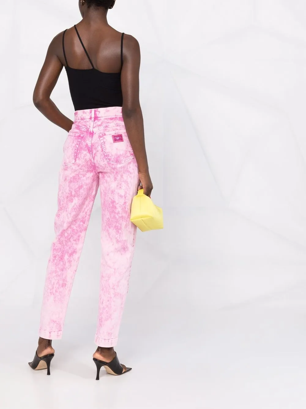 Dolce & Gabbana Amber high-waisted marble-effect Jeans - Farfetch