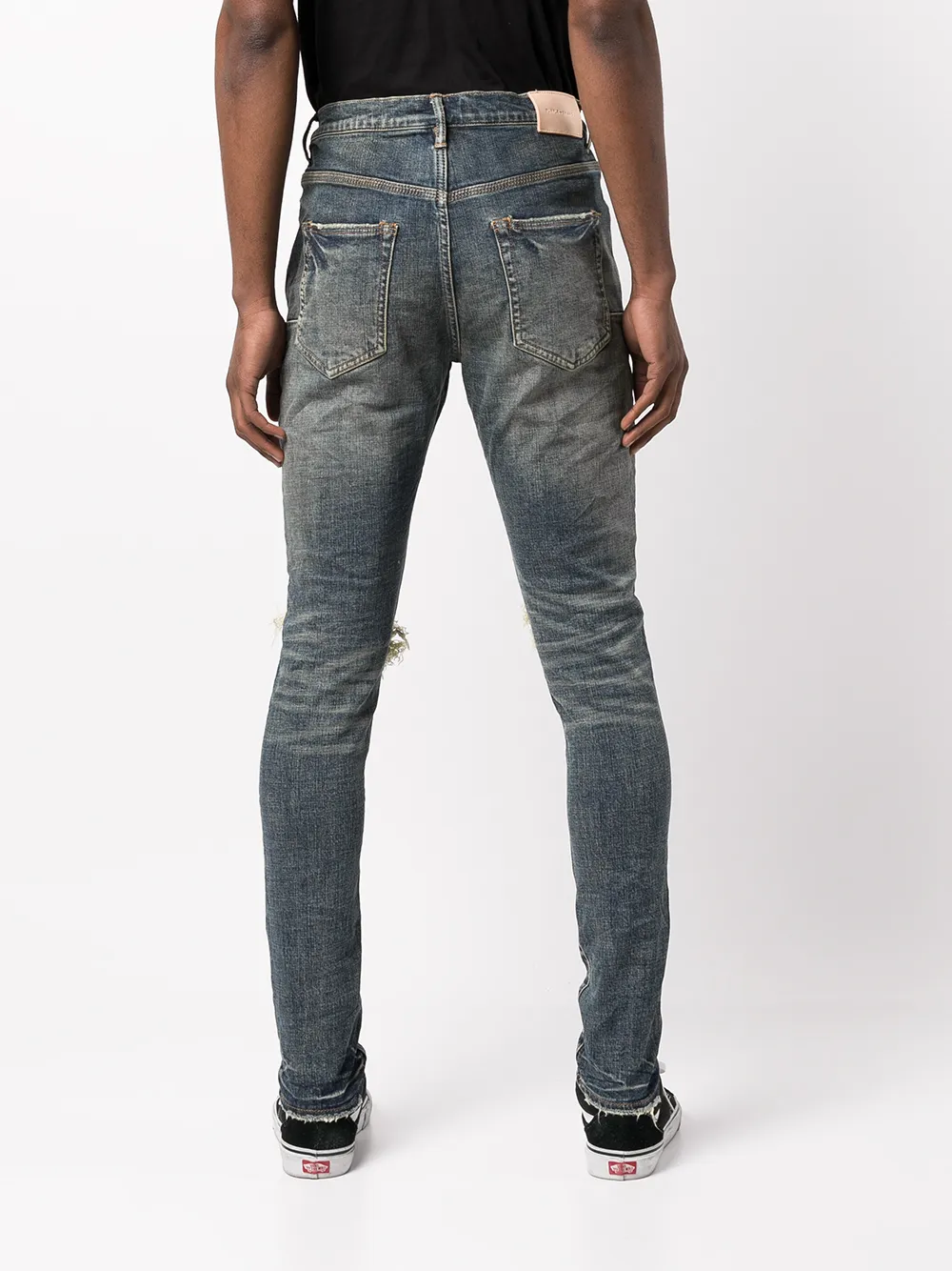 Purple Brand P002 Ripped Slim cut Jeans Farfetch Purple Brand P002 Ripped Slim cut Jeans Farfetch