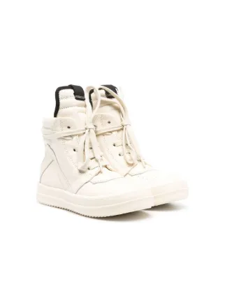 Rick Owens Kids Baby Geo high-top Sneakers | White | FARFETCH PT