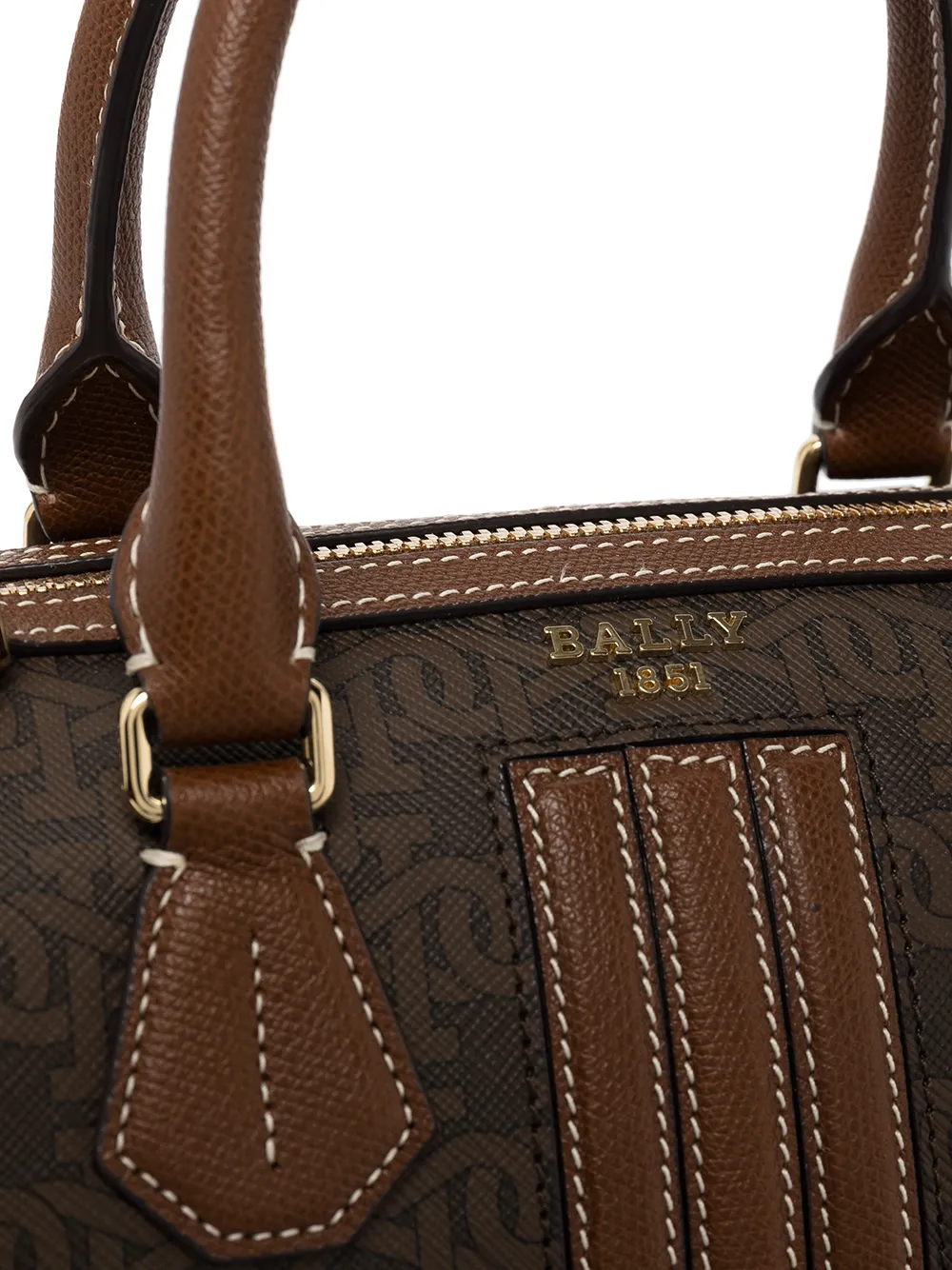 Bally Monogram-print Mini Bag In Brown | ModeSens