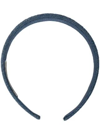 Jennifer Behr Micah Denim Headband | Blue | FARFETCH