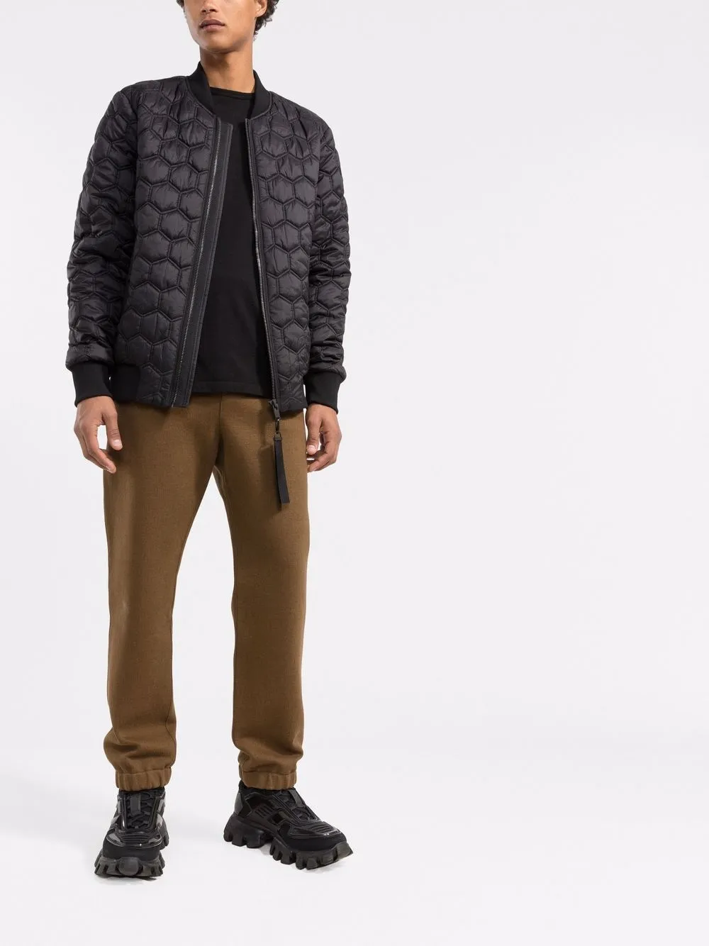 Moose Knuckles honeycomb-quilted logo-patch jacket | Smart Closet