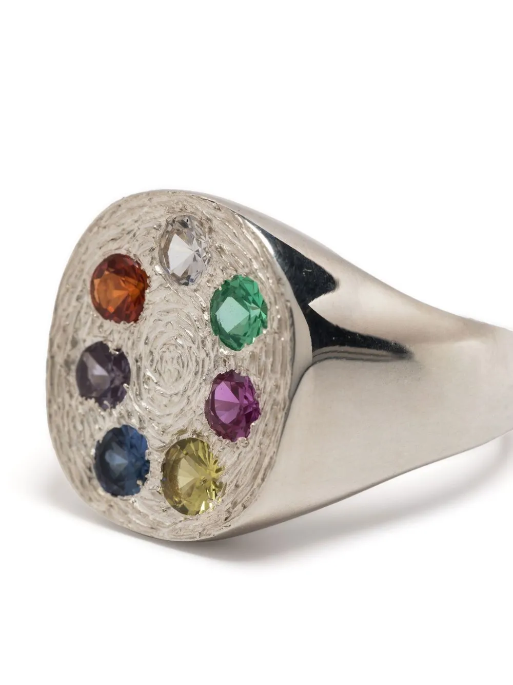 Bleue Burnham Summer Fruits Signet Ring In Silver | ModeSens