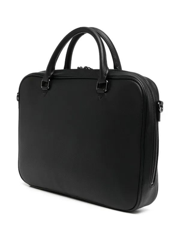 Armani Exchange logo print brief case Bag Black FARFETCH GE
