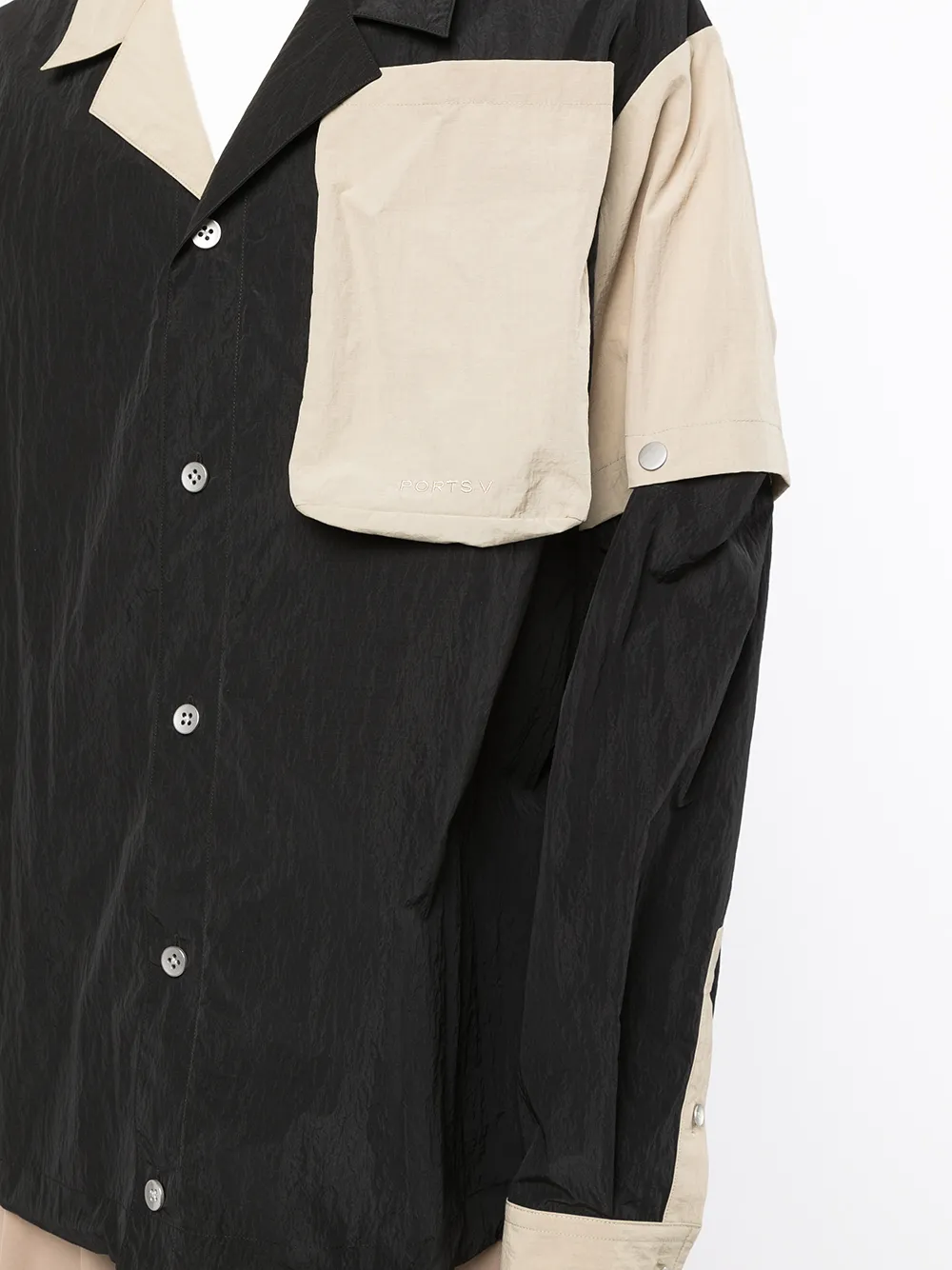 Ports V detachable-sleeve Shirt Jacket | Black | FARFETCH