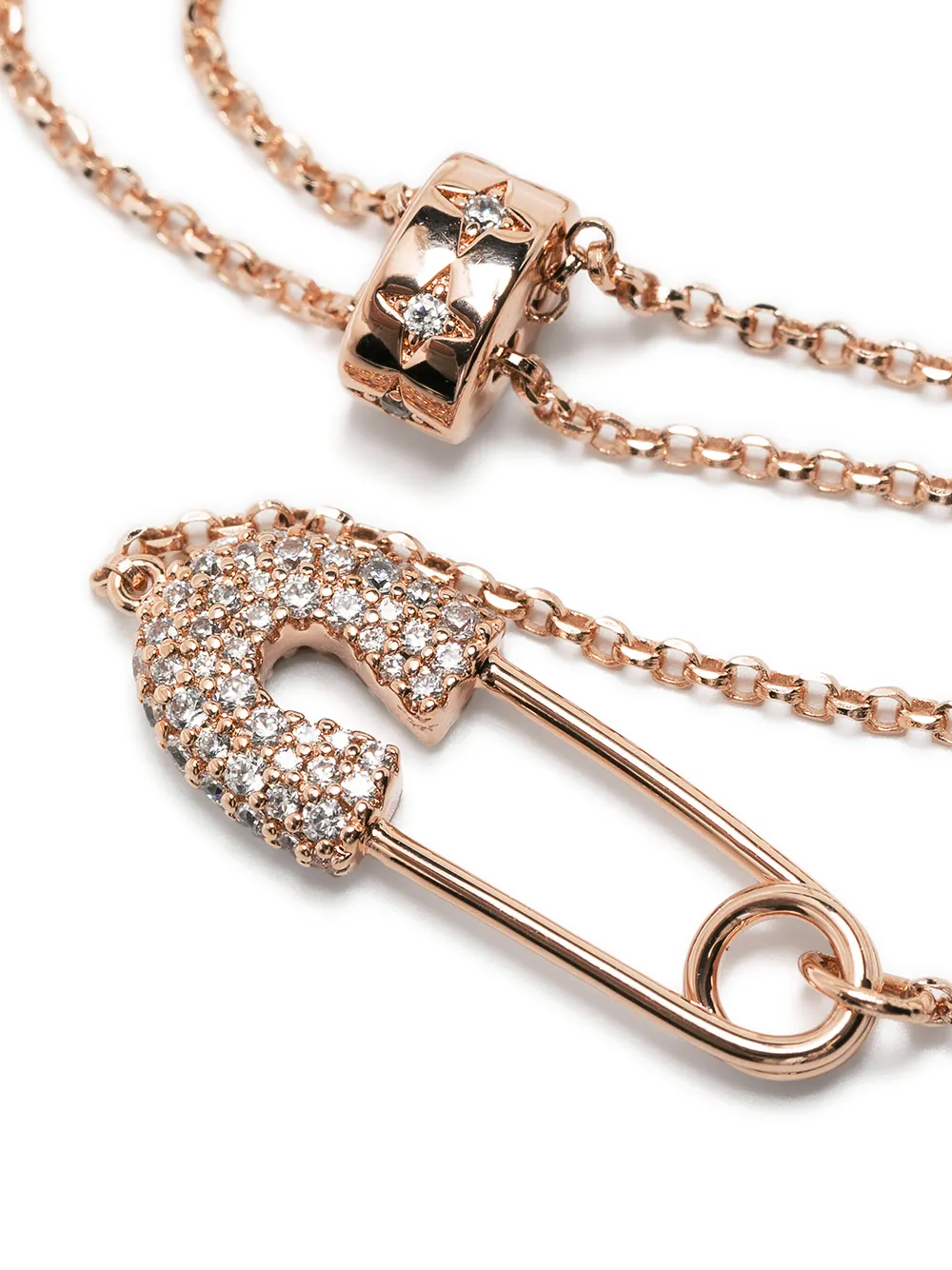 APM Monaco crystal-embellished safety-pin Necklace - Farfetch