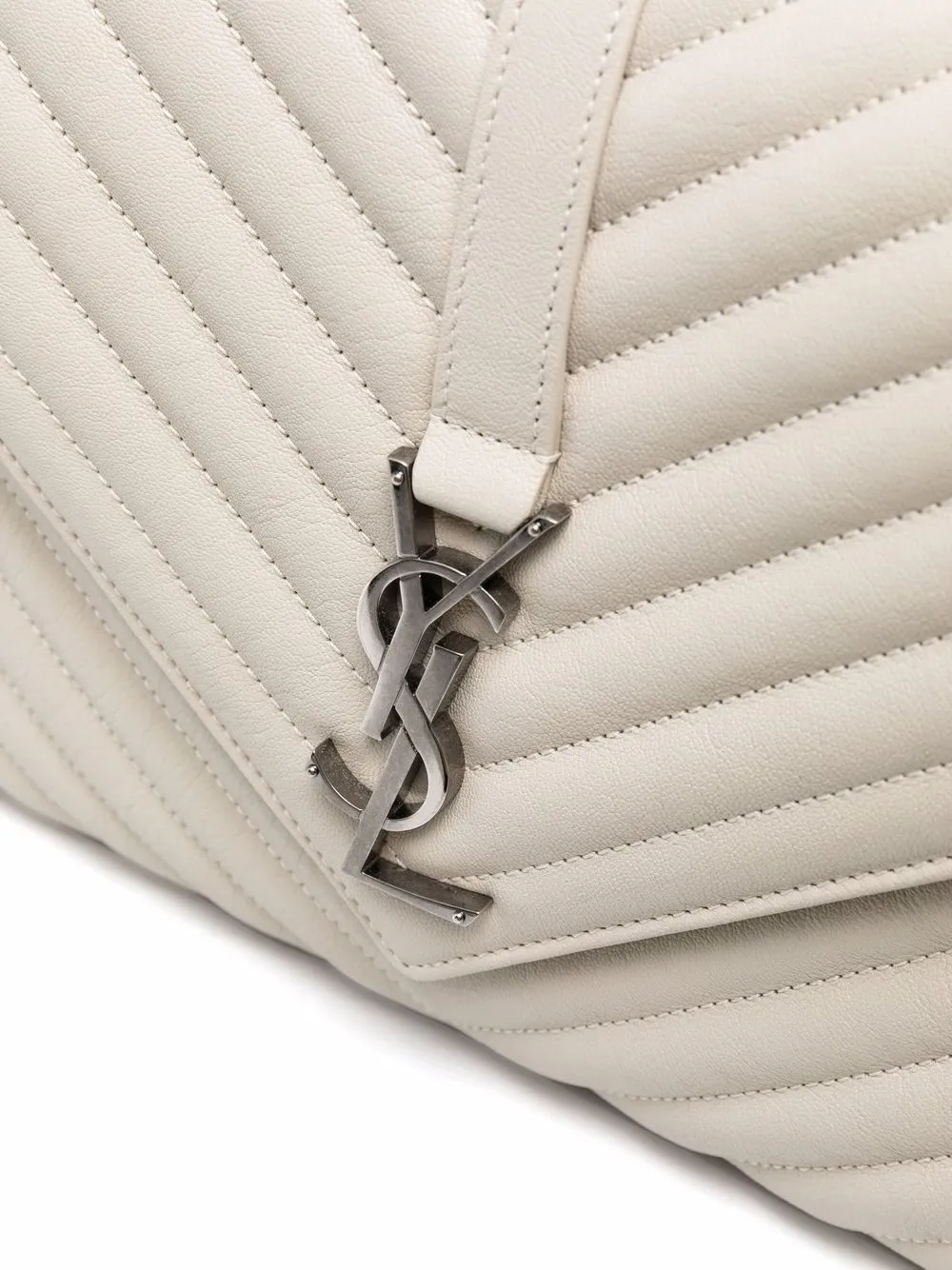 Saint Laurent Large Coll ge Quilted Tote Bag Neutrals FARFETCH UK Saint Laurent Large Coll ge Quilted Tote Bag Neutrals FARFETCH UK