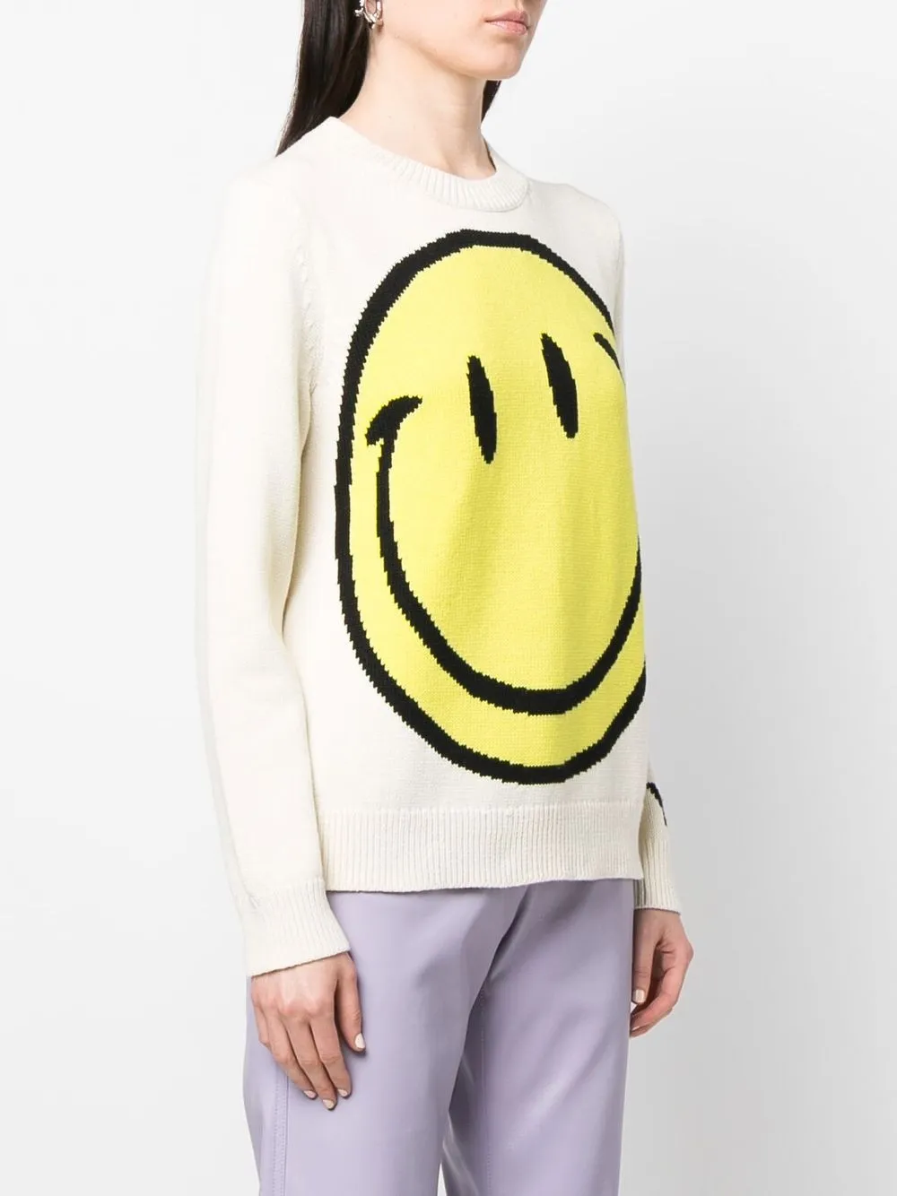 Chinti & Parker Oversize Smiley Jumper In Cream | ModeSens