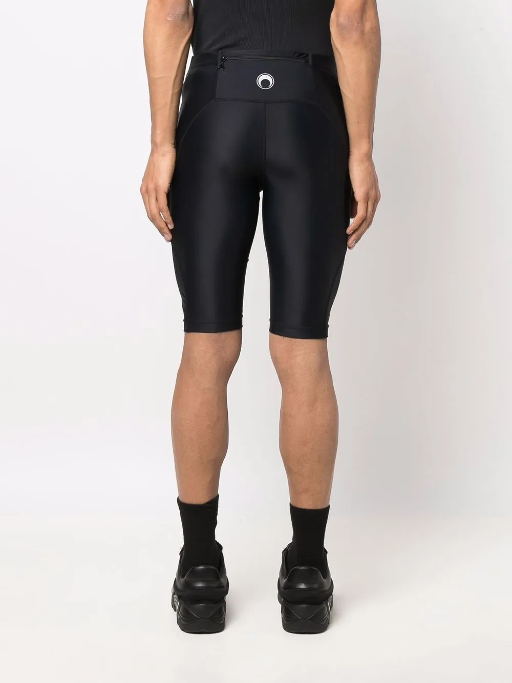 Marine Serre Crescent Moon logo-trim compression shorts | Smart Closet
