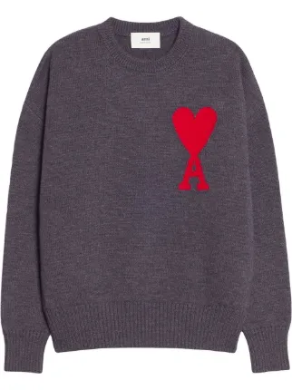 AMI Paris Ami De Coeur セーター | グレー | FARFETCH JP AMI Paris Ami De Coeur セーター | グレー | FARFETCH JP