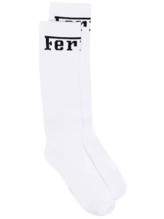 Ferrari logo-knit Socks | White | FARFETCH