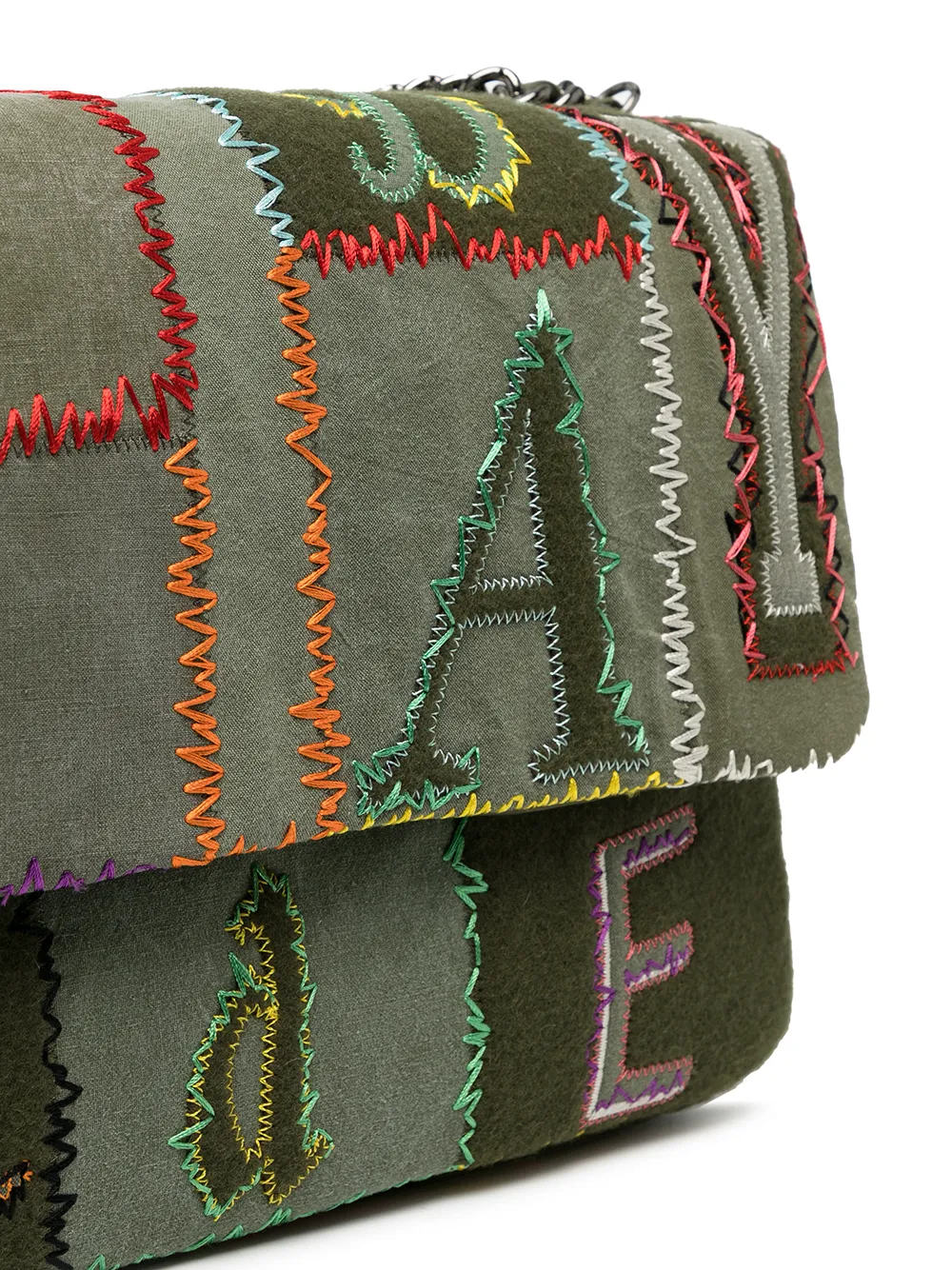 Readymade patchwork-detail Messenger Bag | Green | FARFETCH