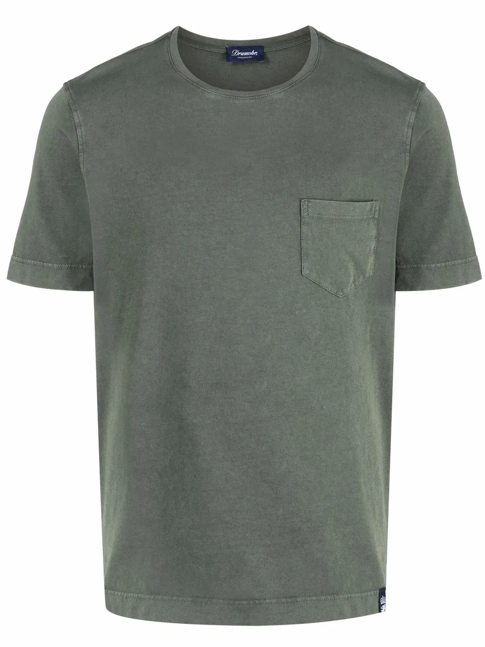 Drumohr Patch Cotton T-shirt In Green | ModeSens
