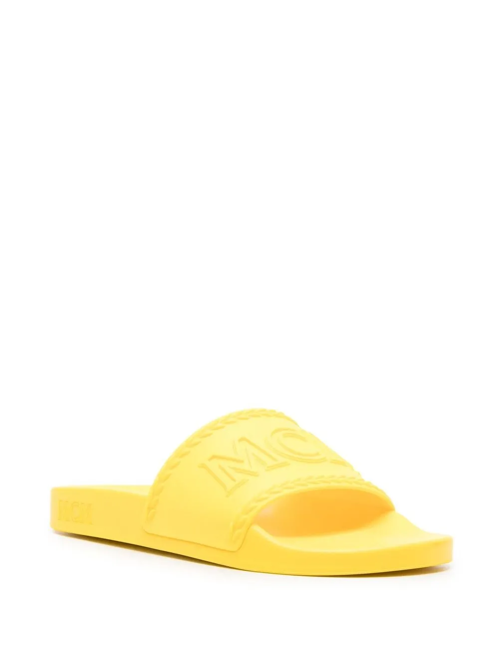 Mcm Debossed-logo Pool Slides In Yellow | ModeSens