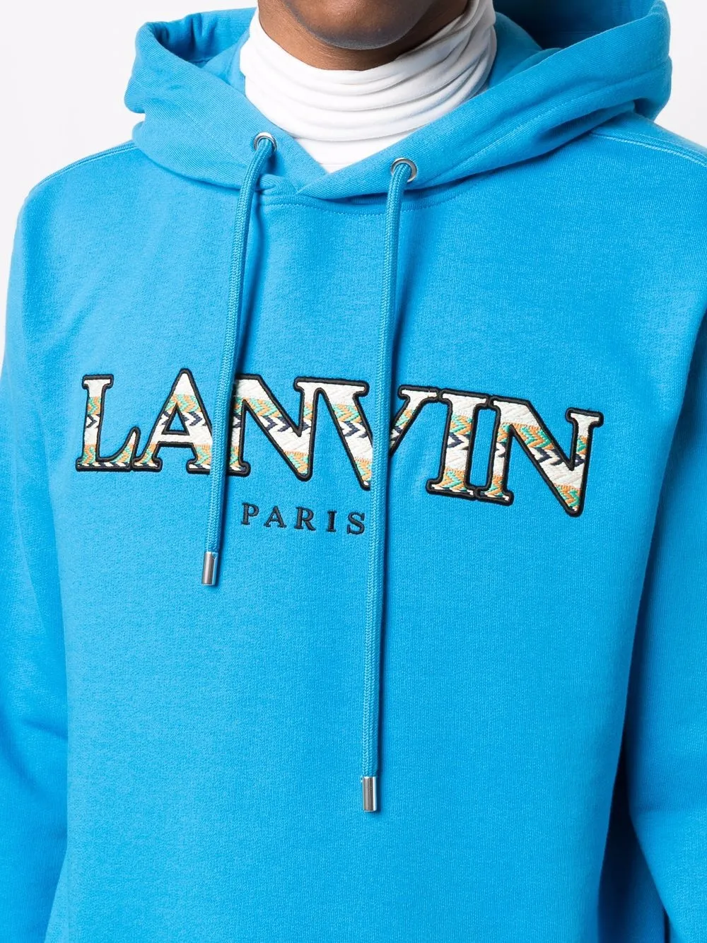 Lanvin Embroidered logo Drawstring Hoodie Farfetch Lanvin Embroidered logo Drawstring Hoodie Farfetch