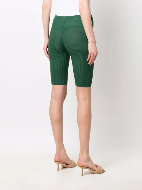 Antonella Rizza green rib-knit wool shorts for women | CLX12101 at ...