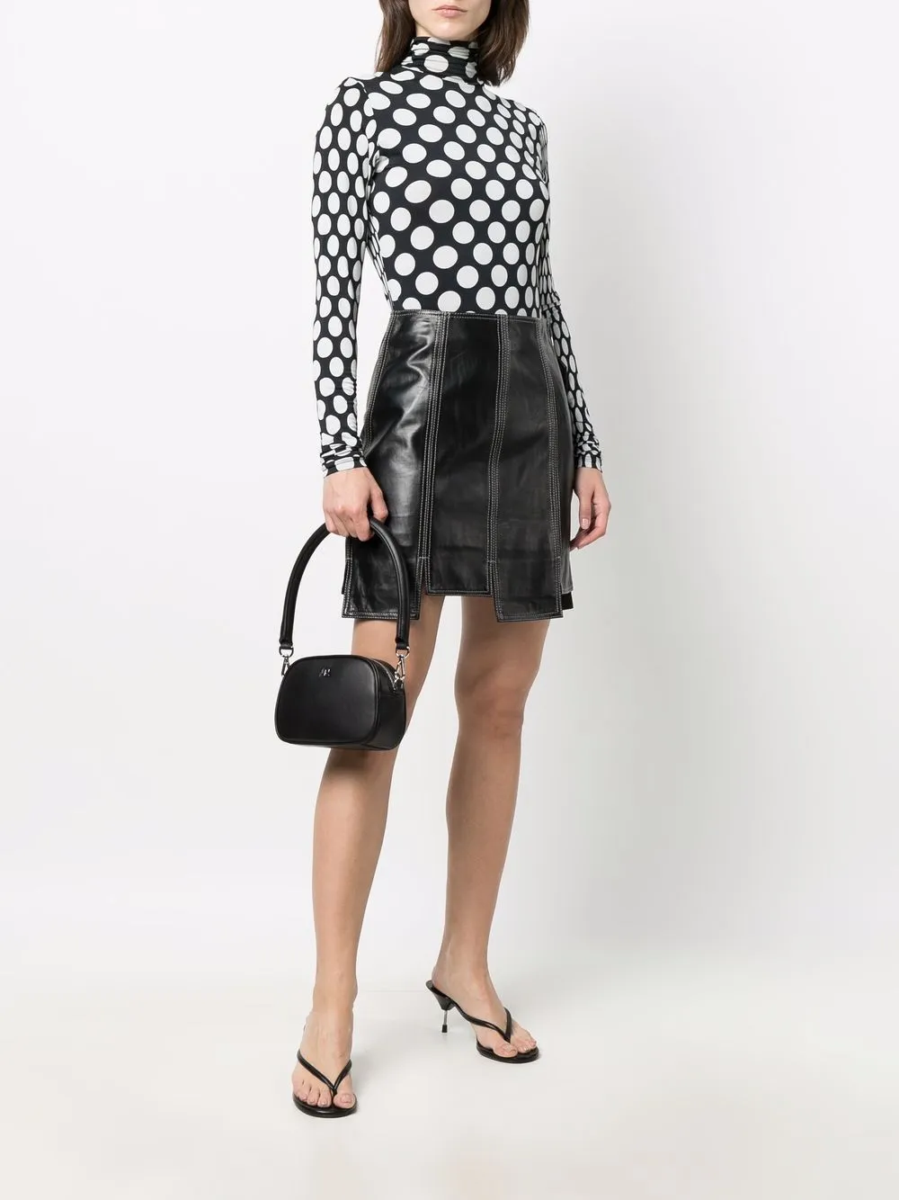 Courrèges black top-handle camera bag for women | 122GSA006CR0010 at ...