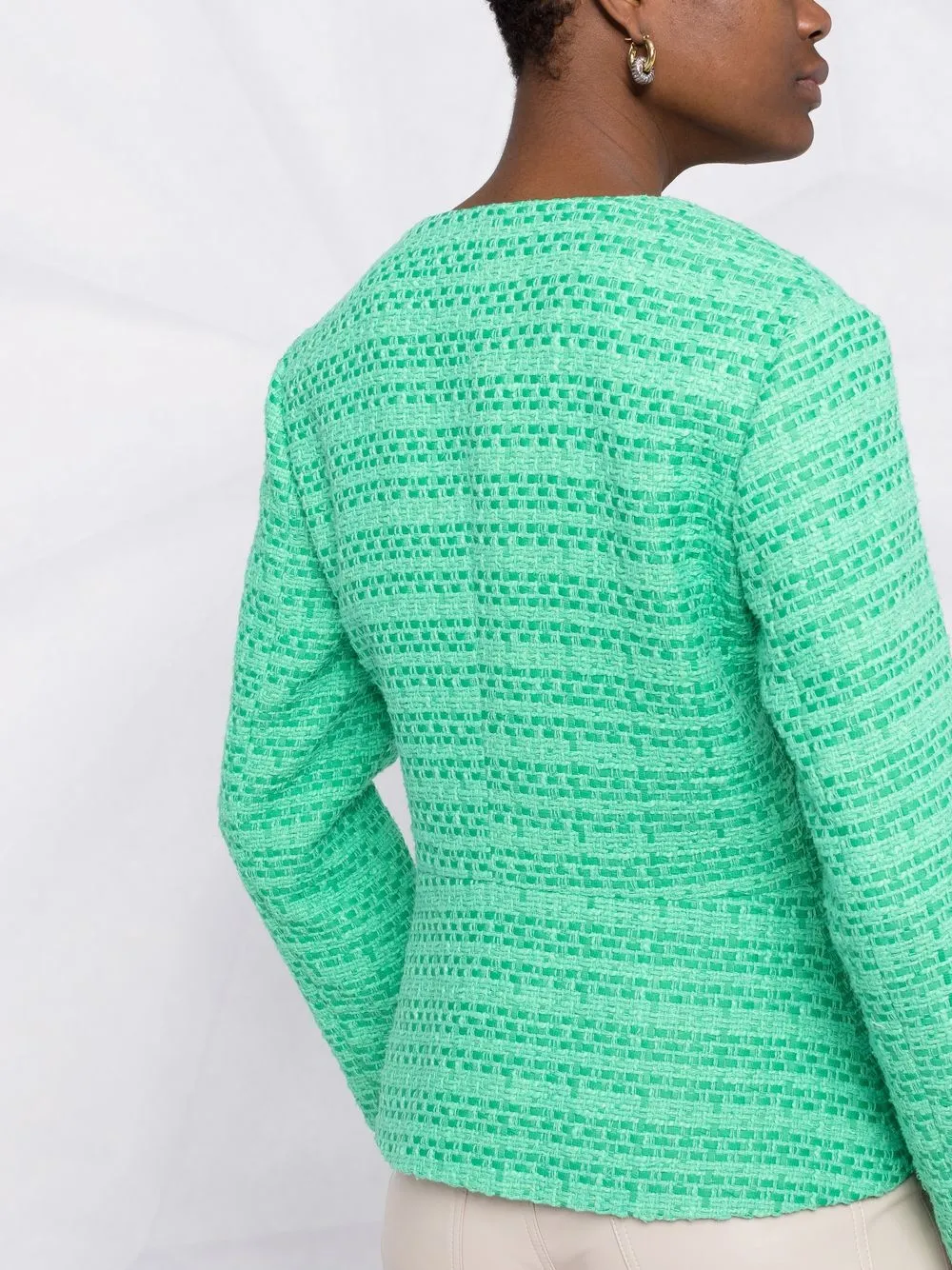 Maje V neck Tweed Jacket Farfetch maje-v-neck-tweed-jacket-farfetch