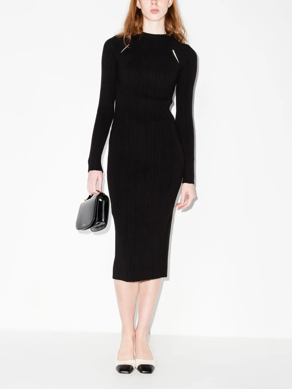LVIR cut-out ribbed-knit Midi Dress - Farfetch