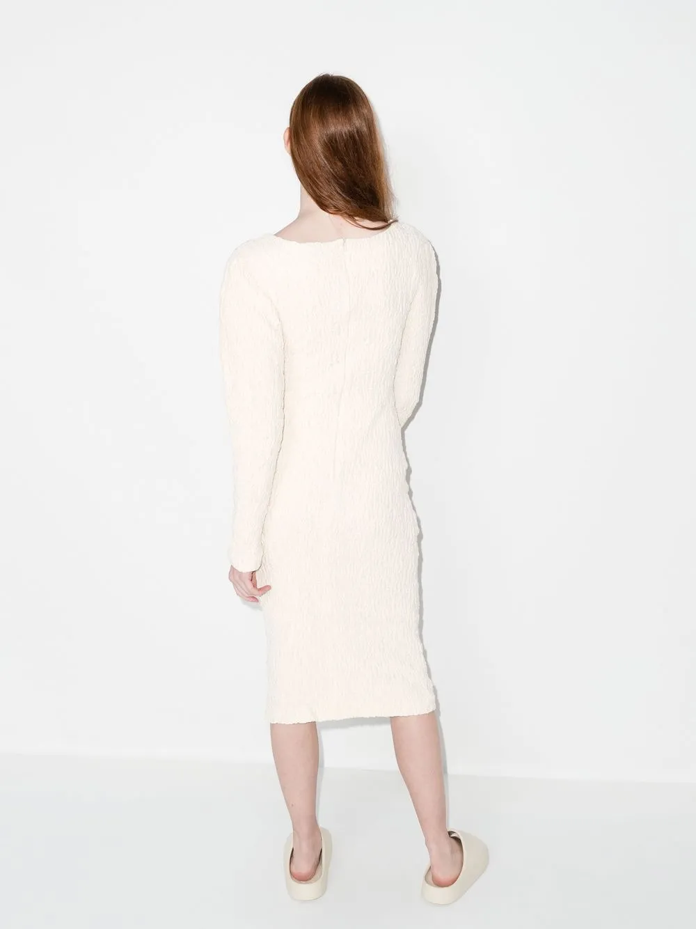LVIR Cloqué Midi Dress - Farfetch