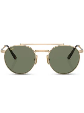 Ray-Ban Round-frame Titanium Sunglasses | Gold | FARFETCH