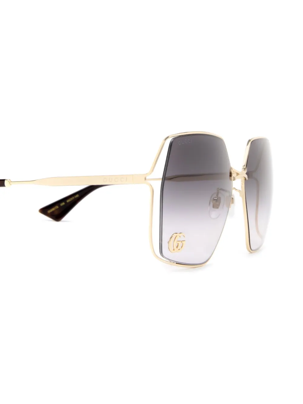 Gucci Eyewear logo-engraved Tinted Sunglasses | Yellow | FARFETCH