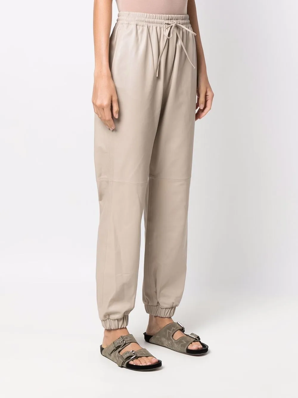 12 STOREEZ Tapered Leather Sweatpants - Farfetch