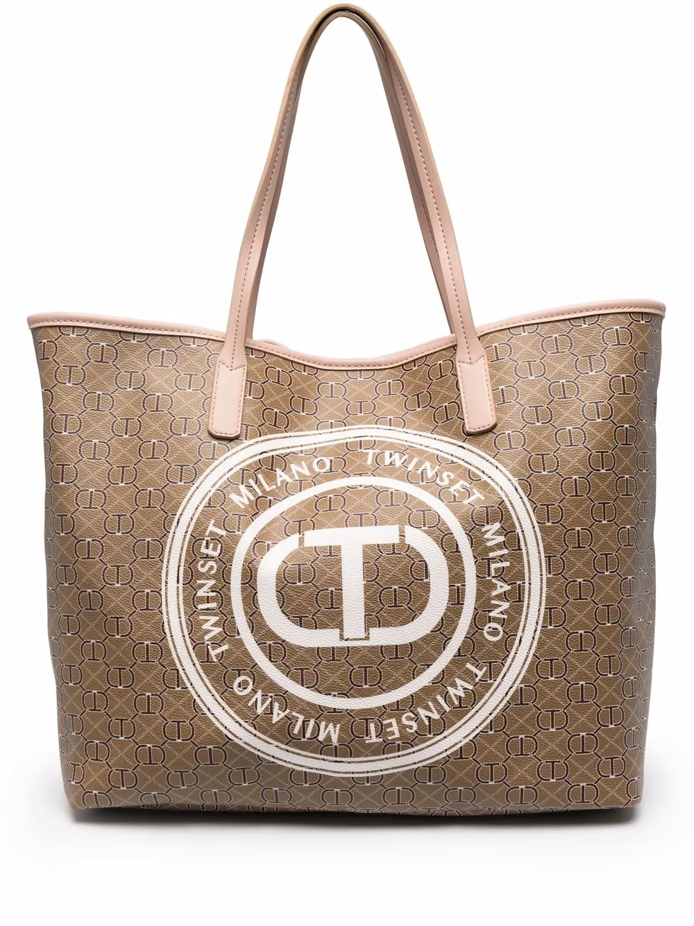 TWINSET Monogram logo-print Shopper Tote - Farfetch