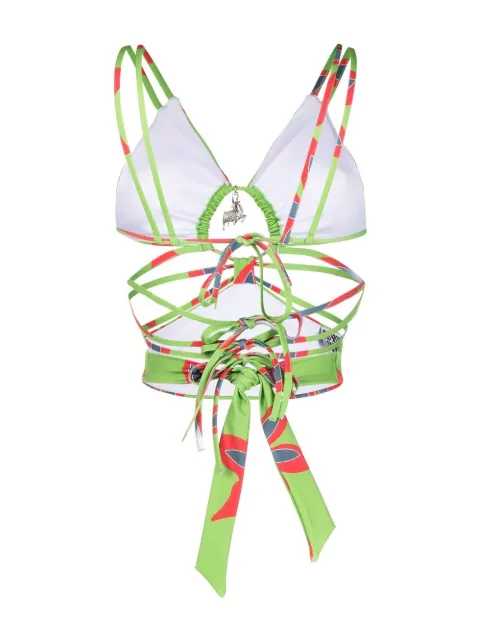 Chopova Lowena floral-print Bikini Top - Farfetch