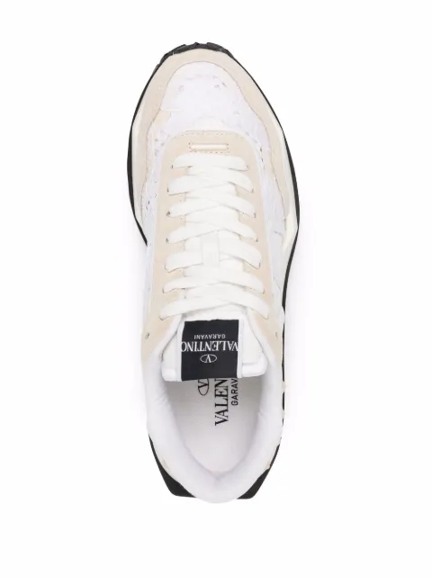 Valentino Garavani Lacerunner Lace Panelled Sneakers - Farfetch