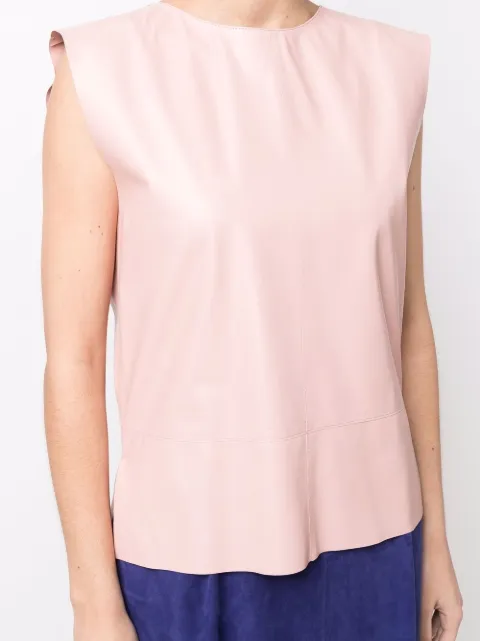 Arma Sleeveless Leather Top - Farfetch