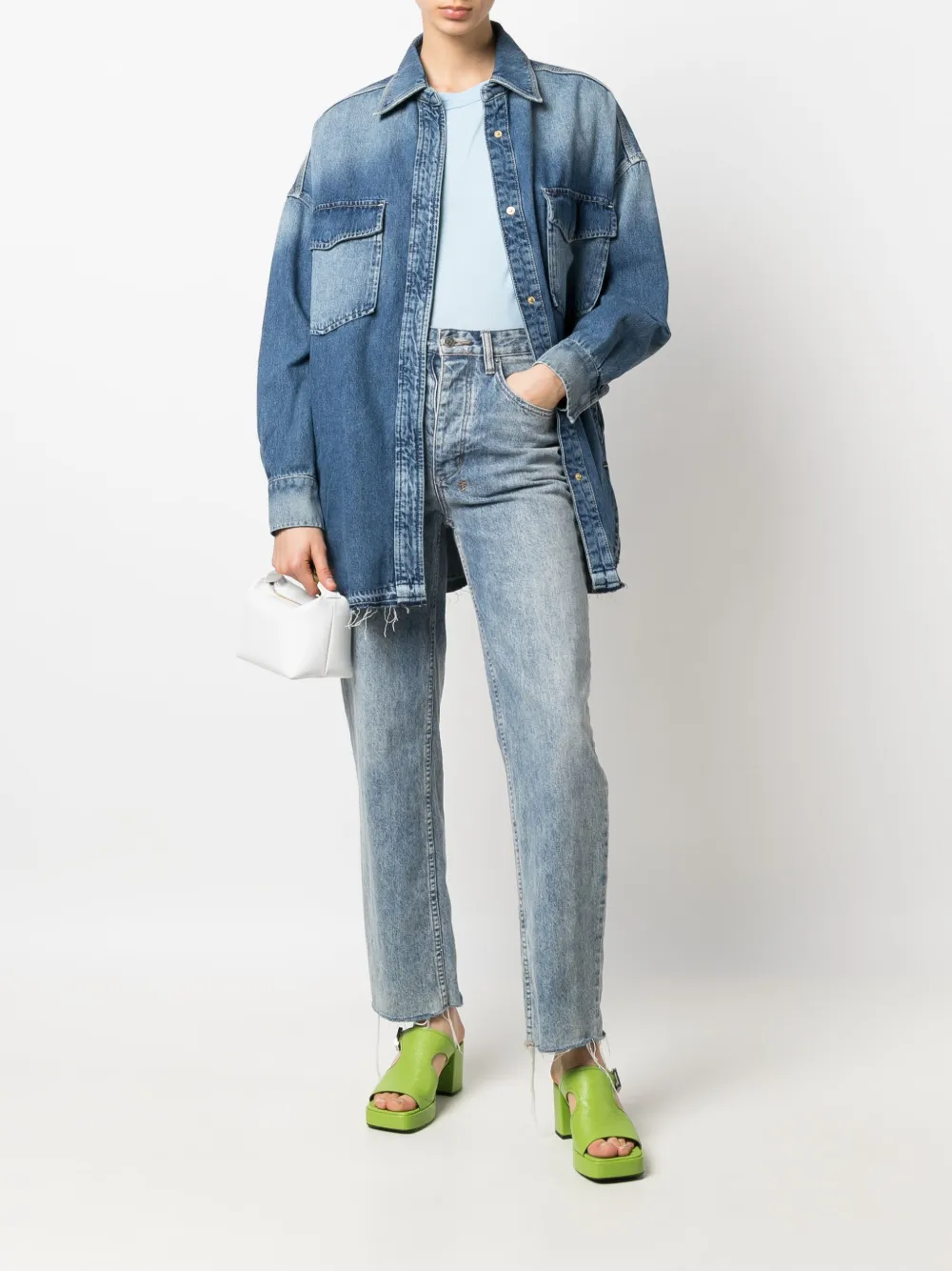 Essentiel Antwerp Longline Denim Jacket - Farfetch