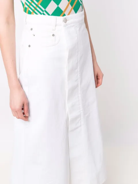 Beaufille Off centre Button Midi Skirt Farfetch beaufille-off-centre-button-midi-skirt-farfetch