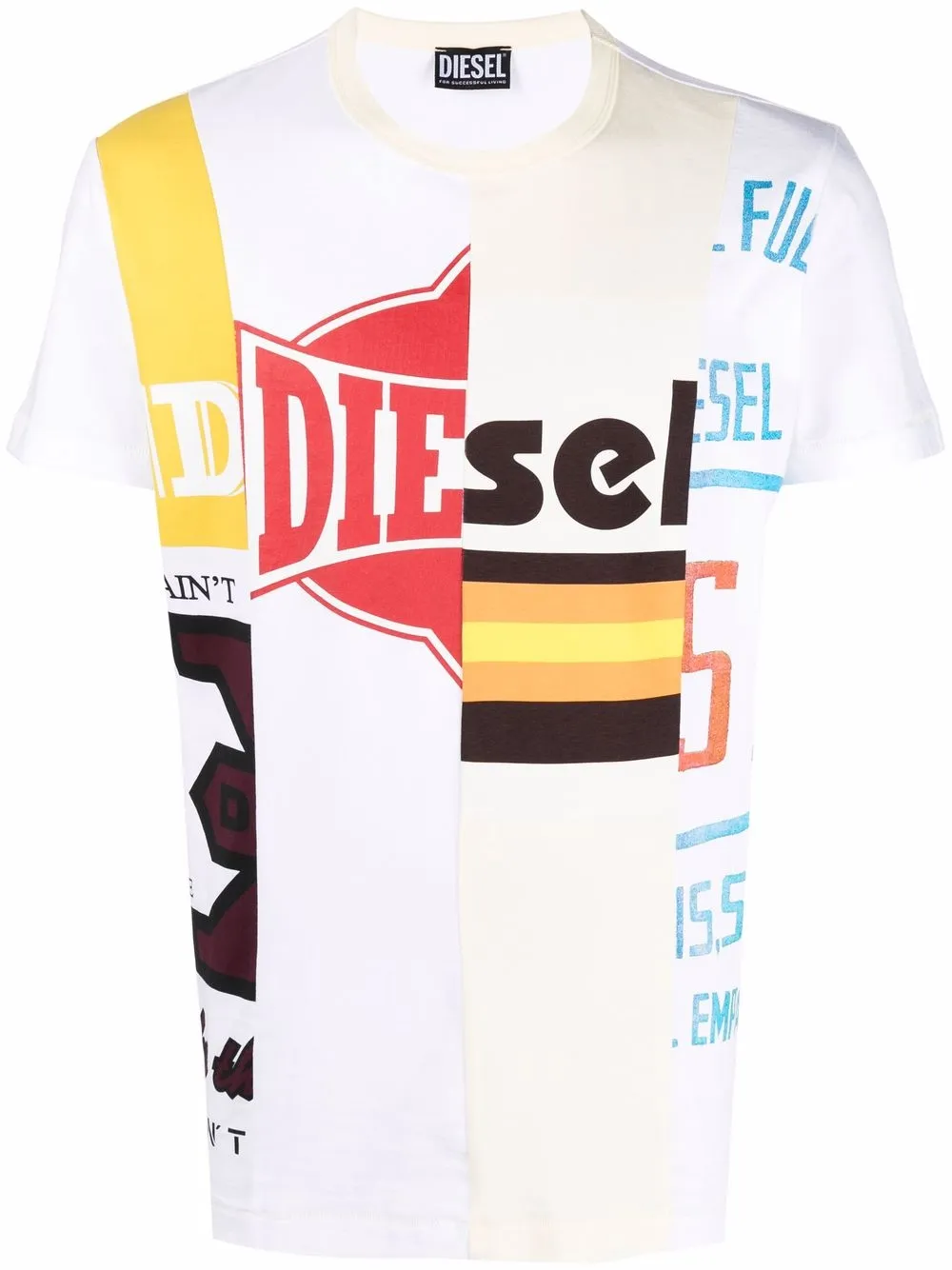 Diesel Logo-print Cotton T-shirt In White | ModeSens