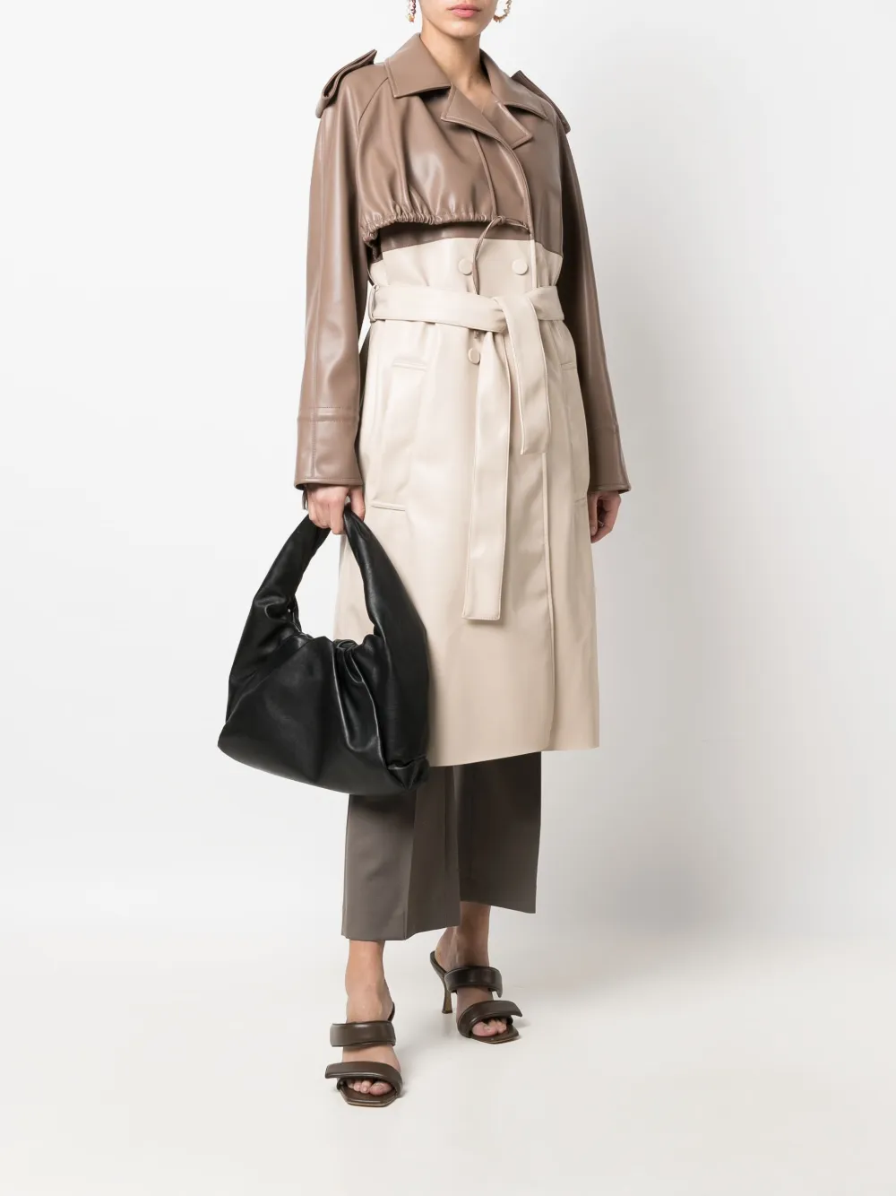 Themoirè two-tone Belted Trench Coat - Farfetch