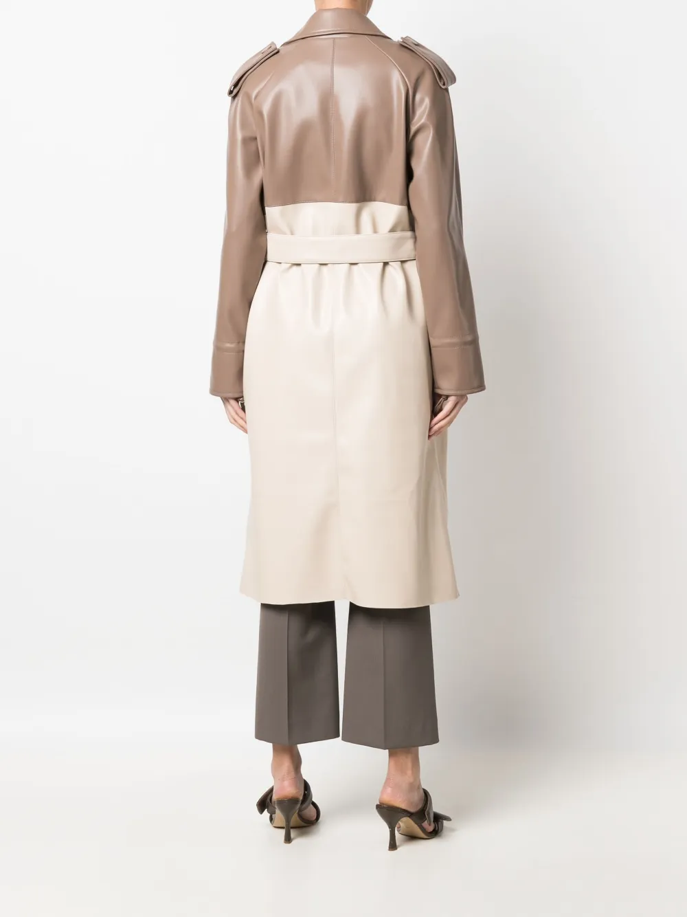 Themoirè two-tone Belted Trench Coat - Farfetch