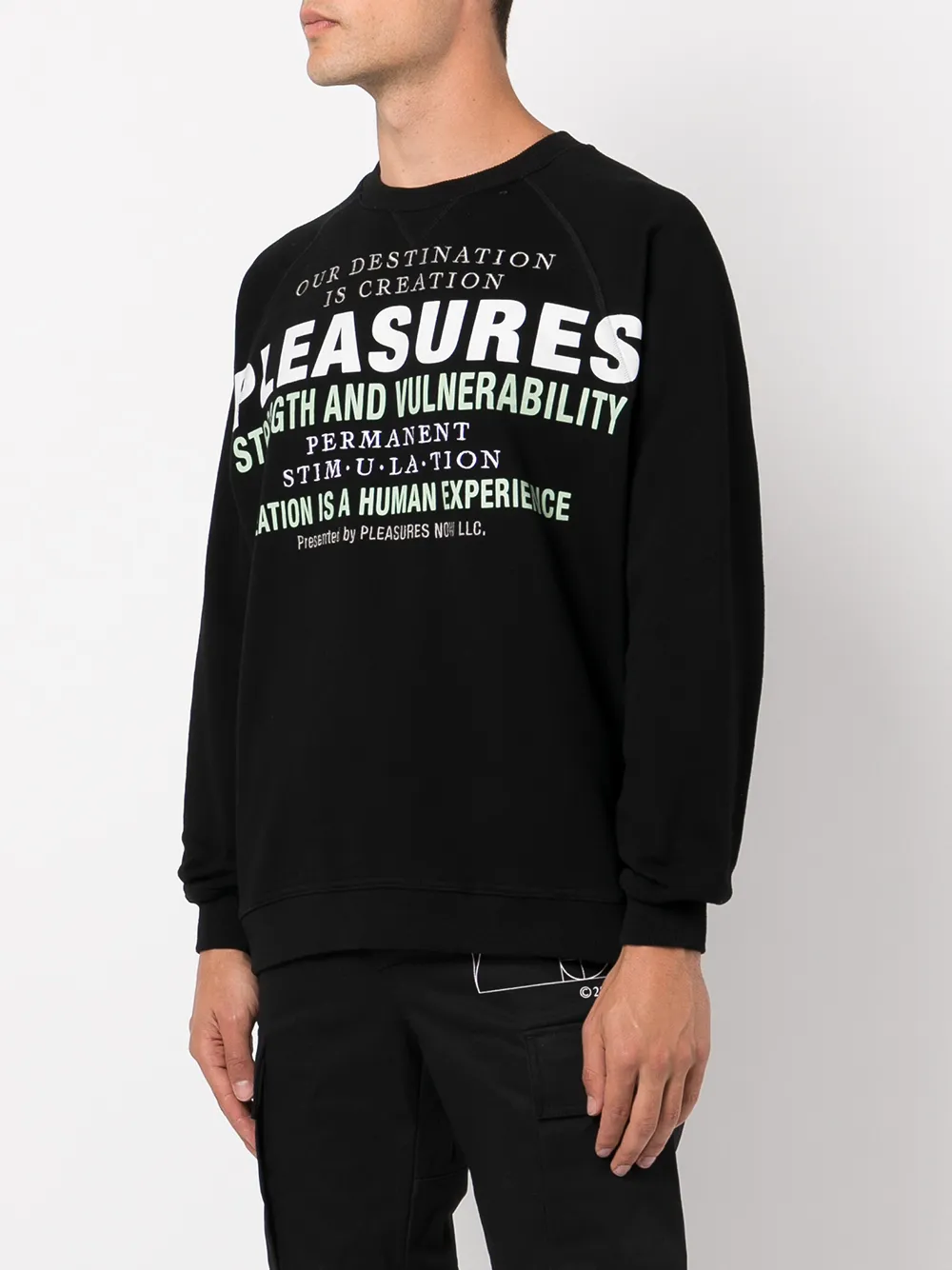 Pleasures slogan-print Crew Neck Sweatshirt - Farfetch