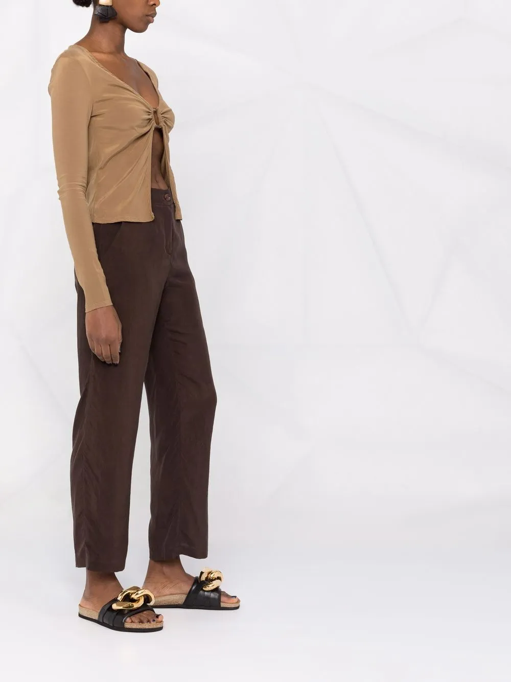 Anemos ring-detailed long-sleeved top | Smart Closet